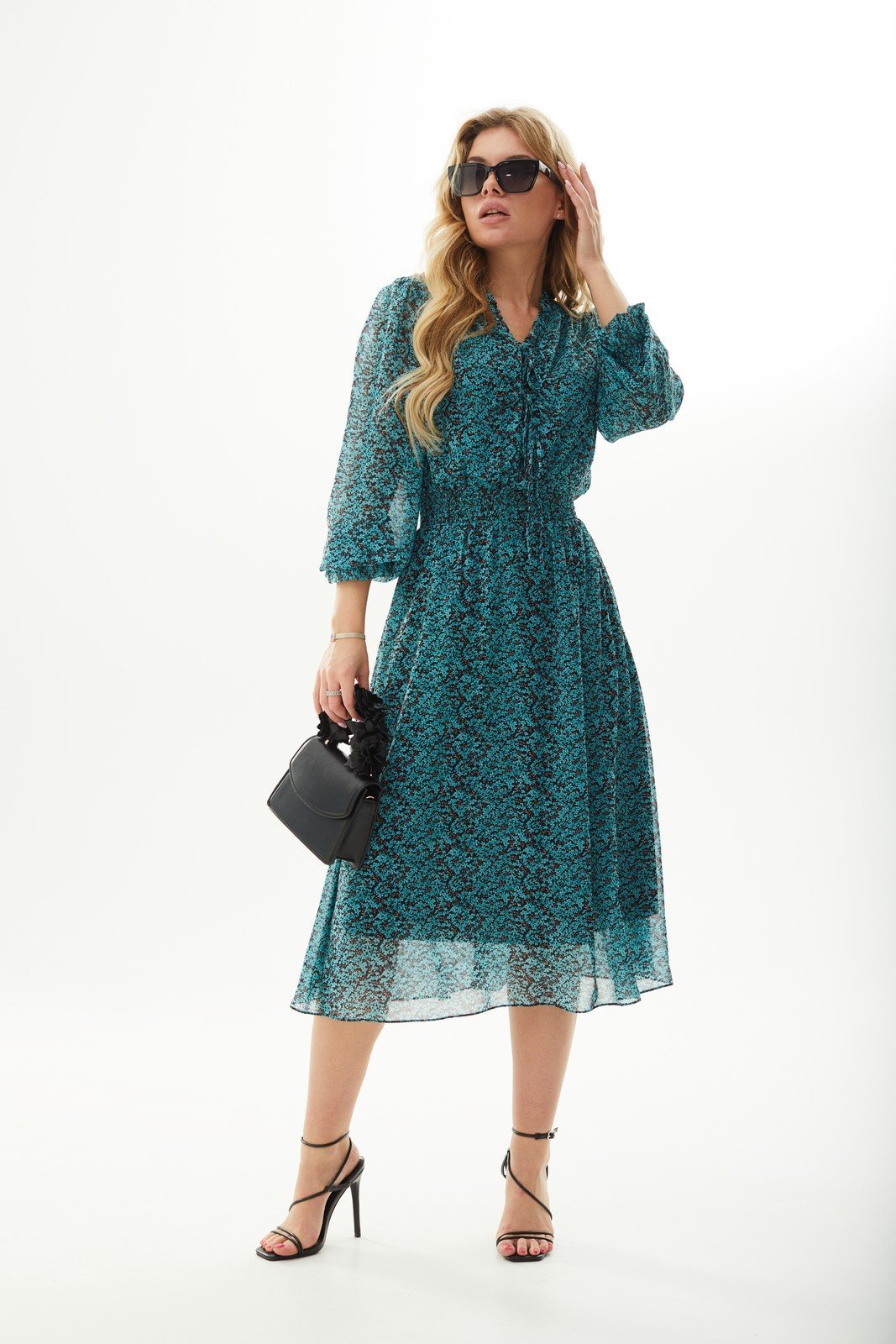 Платье 970 бирюза MisLana купить в интернет магазине Велесмода